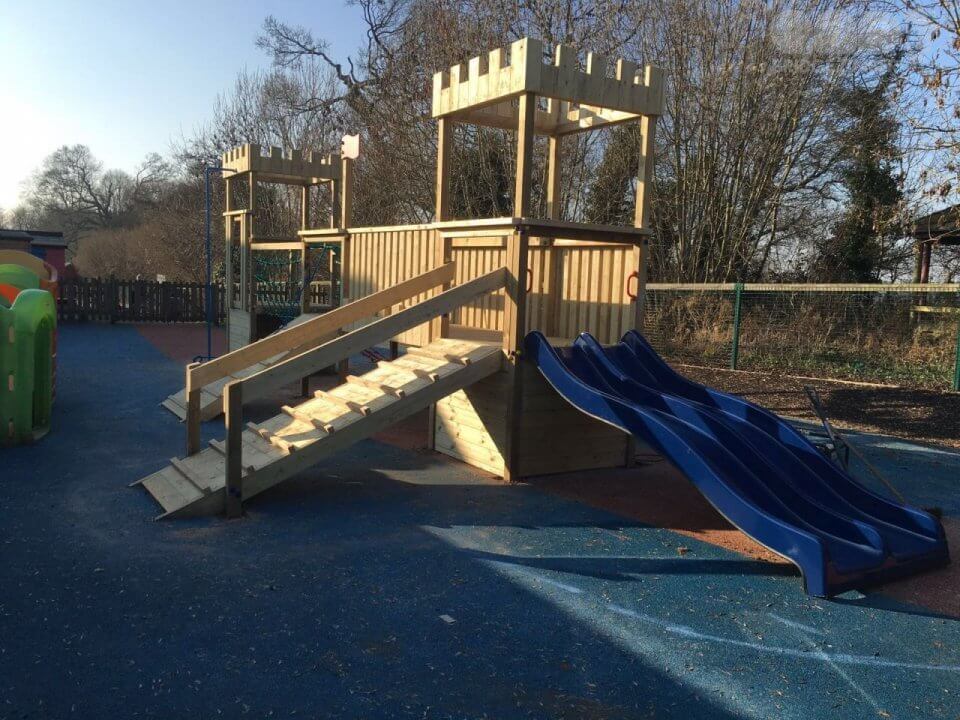 Timber Play Castle Case Study - Bridge Timber Play